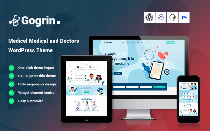 Gogrin - Medical and Doctors WordPress Theme