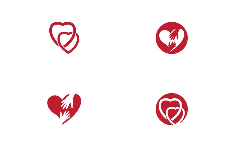Love Heart Red Logo And Symbol 25 #276505 - TemplateMonster