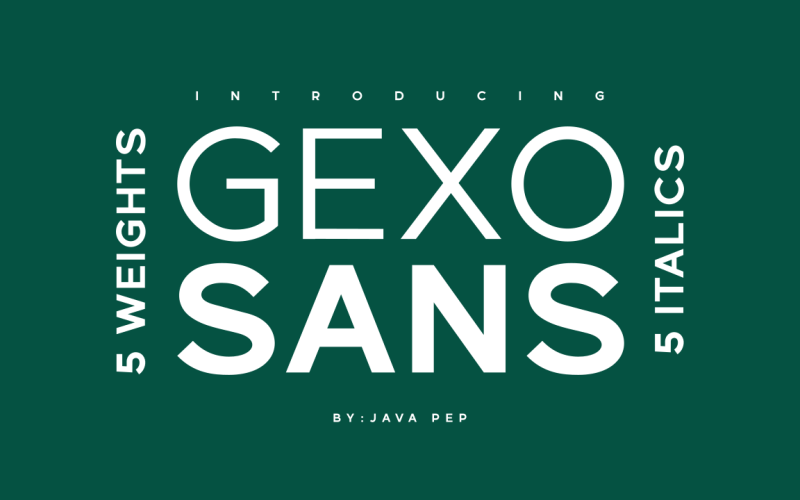 Gexo Sans - police sans élégante #276600 - TemplateMonster