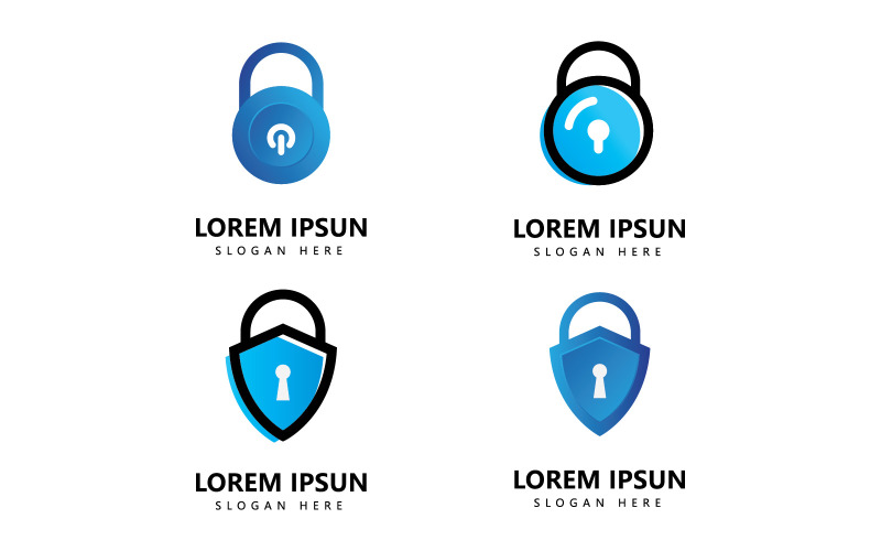 Plantilla de logotipo de candado. ilustración vectorial V5