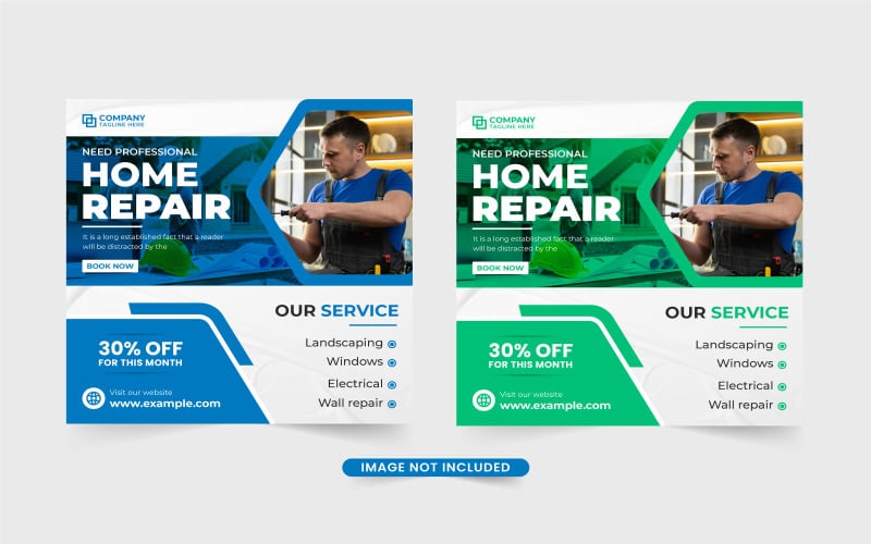 Real estate business promotion template vector