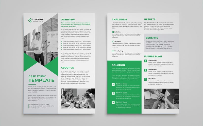 Modern Case Study Flyer Template #276705 - TemplateMonster