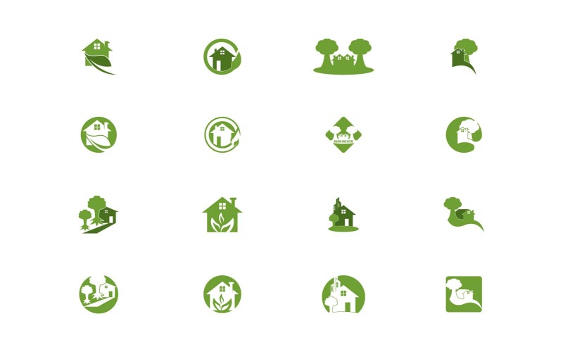 Building Home Nature Logo Vector Template 21