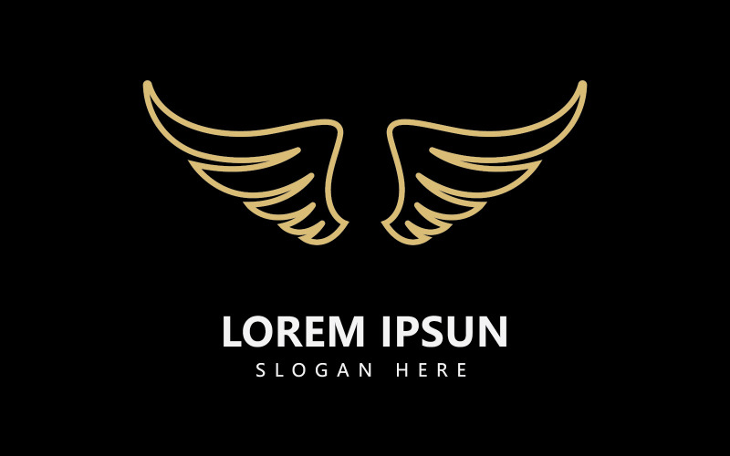 Wing logo template. Vector illustration. V8 - TemplateMonster