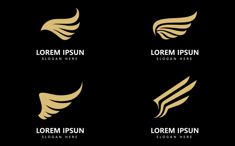Wing logo template. Vector illustration. V25