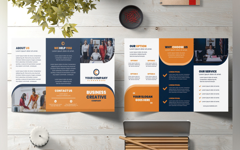 Business Creative Tri-Fold Brochure #277075 - TemplateMonster