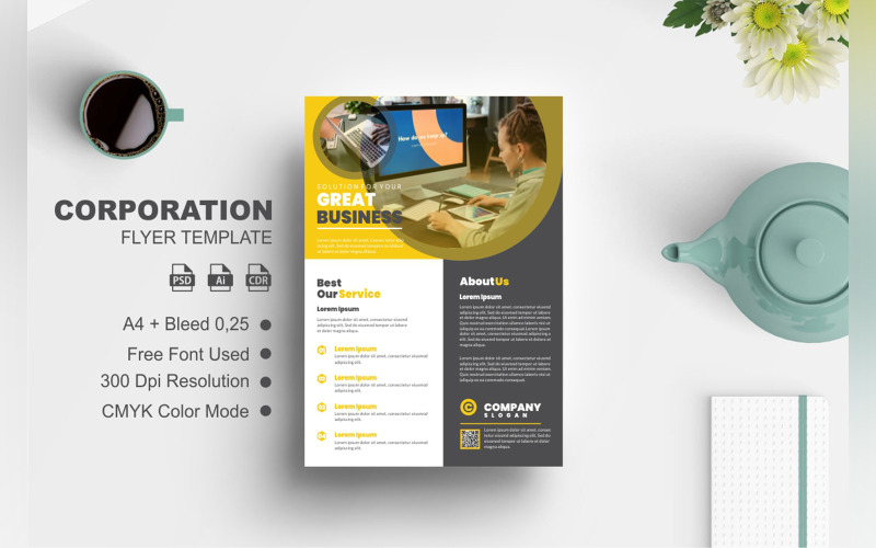 Great Business Flyer Template #277050 - TemplateMonster