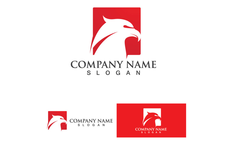 Kartal Başlı Şahin Kuş Logo Vektör 9 - TemplateMonster