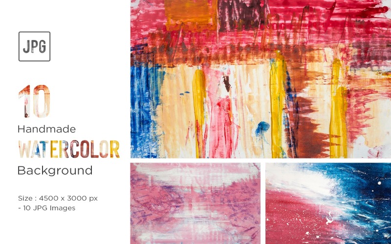 Hand painted Water color Background Set - TemplateMonster