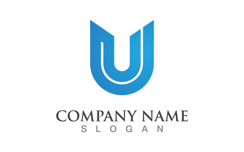 Letter U logo template. Vector illustration. V4