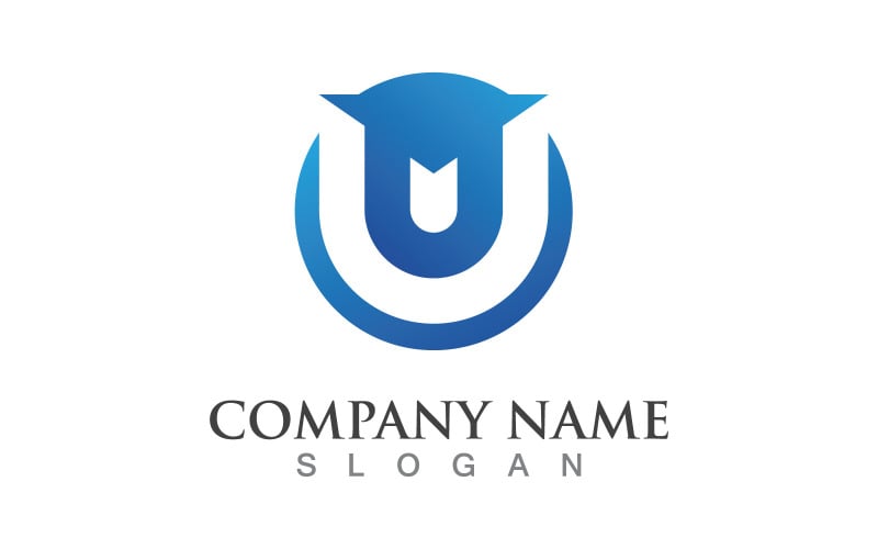 Letter U logo template. Vector illustration. V8