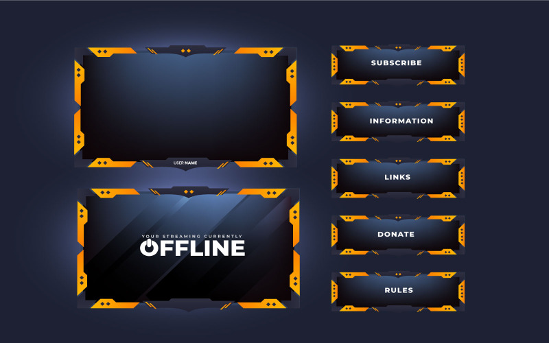 Live streaming overlay screen panel #277379 - TemplateMonster