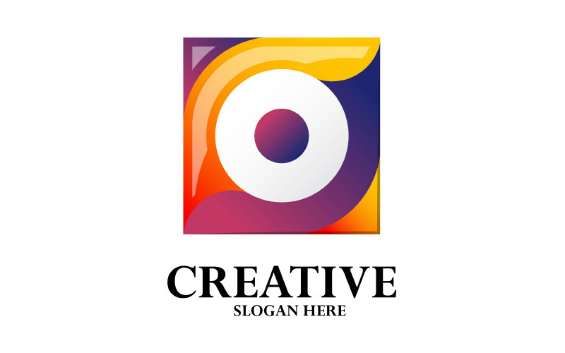 Logo de vue 3D de forme carrée #277328 - TemplateMonster