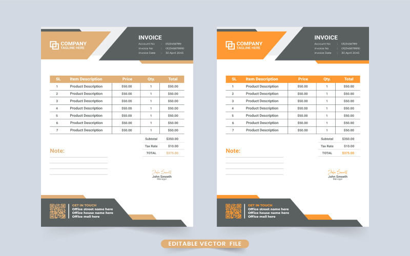 Business voucher and cash receipt vector - TemplateMonster