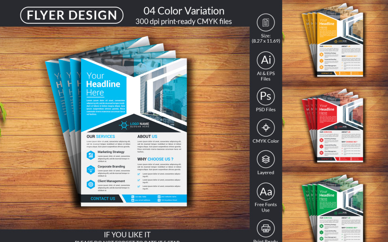 Creative Flyer Design Template. #277501 - TemplateMonster