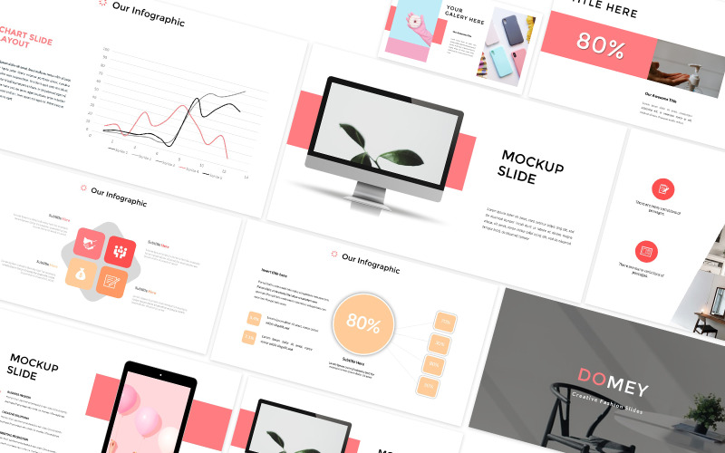 Plantilla de PowerPoint de moda creativa de Domey