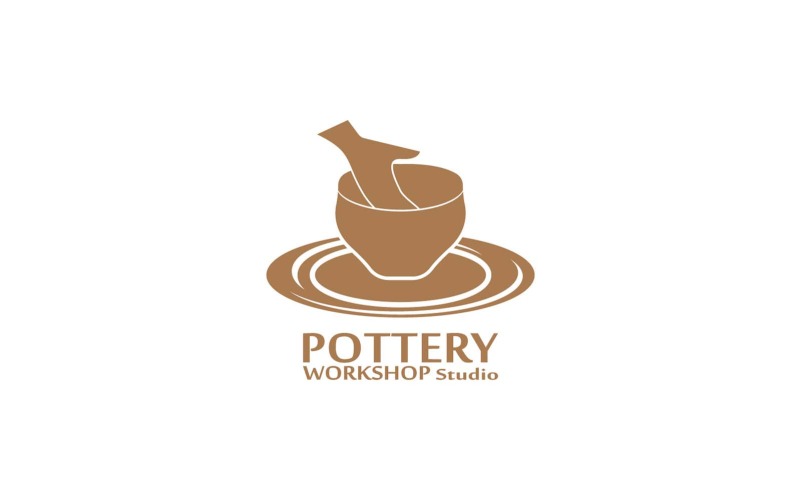 Pottery Studio Logo Vector Plantilla Ilustración 5