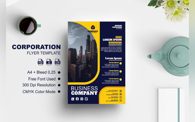 Conception de flyers d'entreprise - TemplateMonster