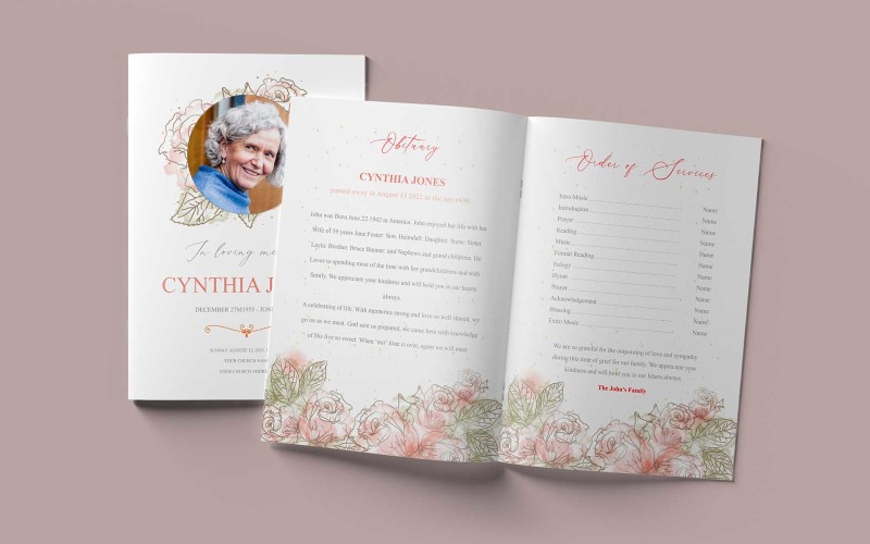 Death Announcement Template #277642 - TemplateMonster