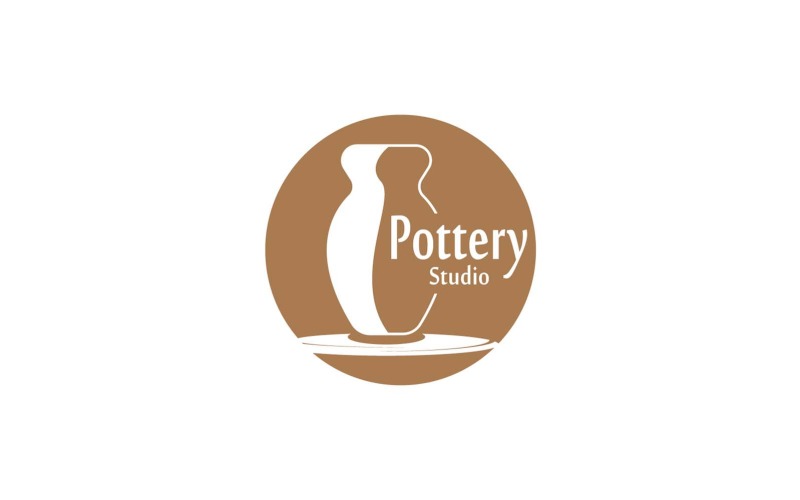 Pottery Studio Logo Vector Plantilla Ilustración 9