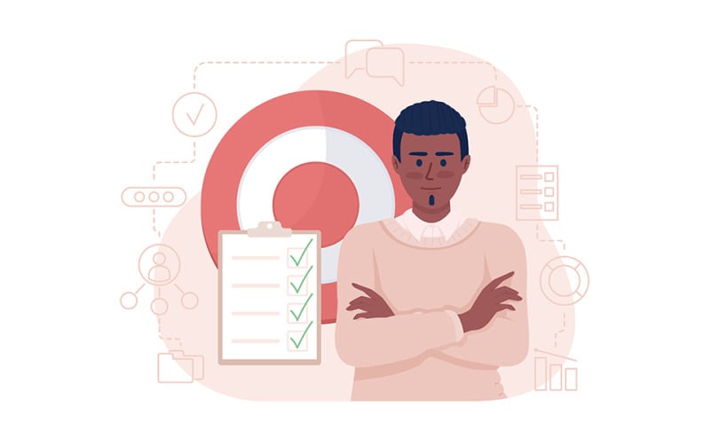 Définir des objectifs et planifier une illustration vectorielle 2D isolée