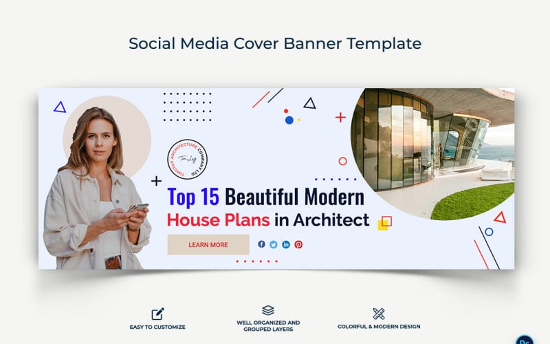 Architecture Facebook Cover Banner-07 - TemplateMonster