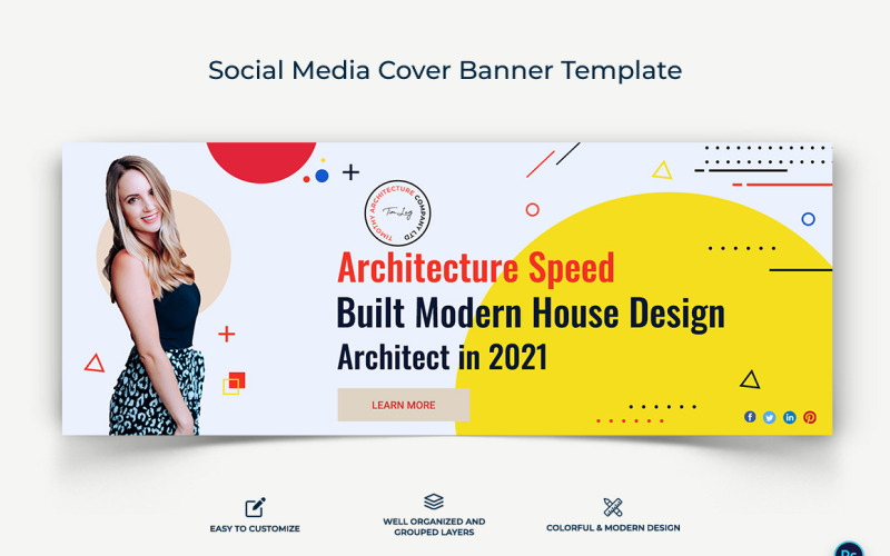 Architecture Facebook Cover Banner-09 - TemplateMonster