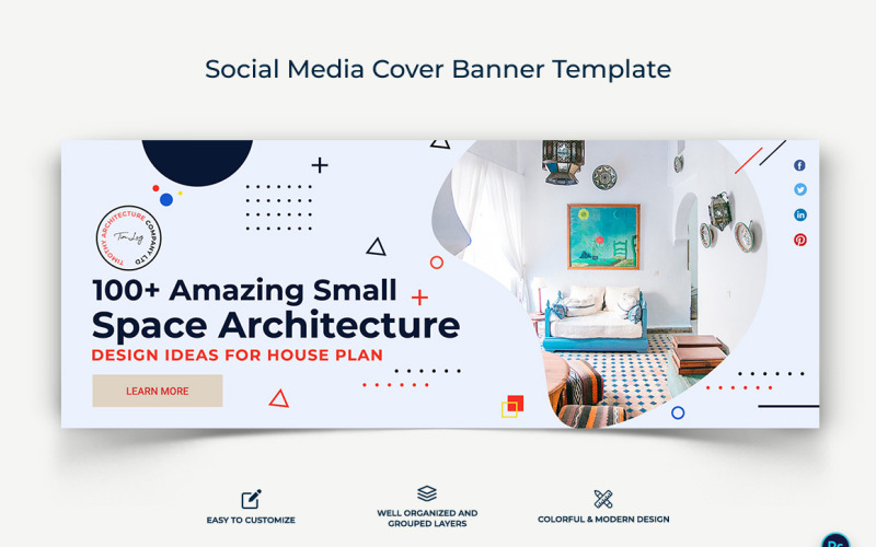 Architecture Facebook Cover Banner-10 - TemplateMonster