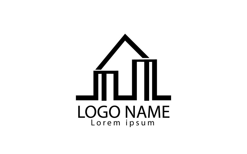 Création de logo de maison minimaliste - TemplateMonster