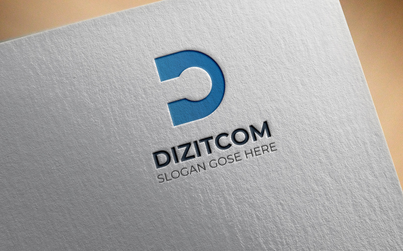 Dizitcom Logo Design d son logo şablonu - TemplateMonster
