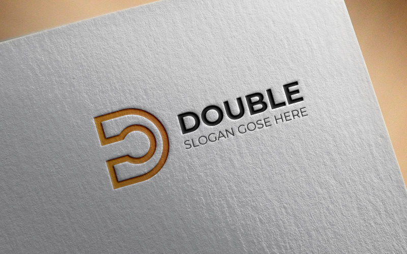 Plantilla de diseño de logotipo de diseño de logotipo doble
