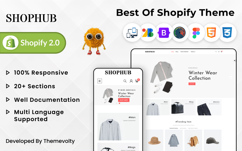 SHOPHUB Mega Fashion Super Store Premium Sensible Shopify 2.0 Tema