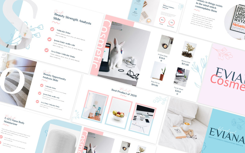 Modello PowerPoint di Eviana bellezza e moda