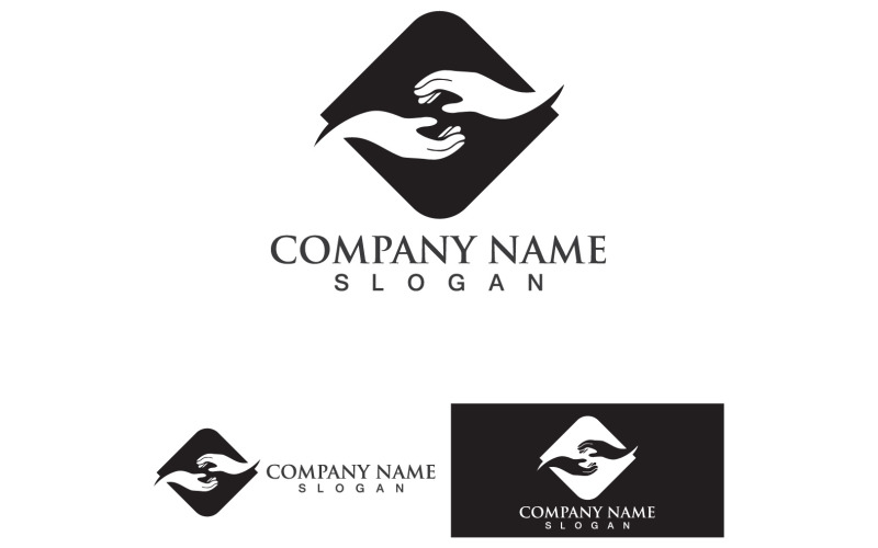 Hand Hoop Logo En Symbool Zorg Vector V15 - TemplateMonster