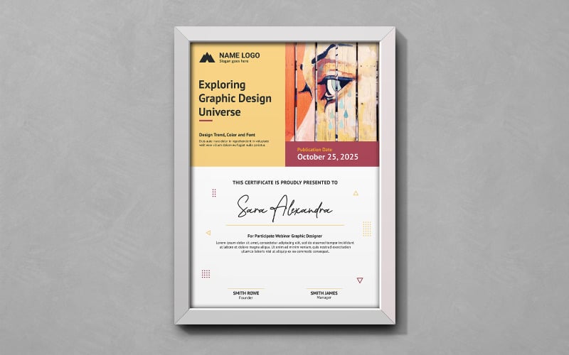 Minimalist Modern Sertifika Şablonları - TemplateMonster