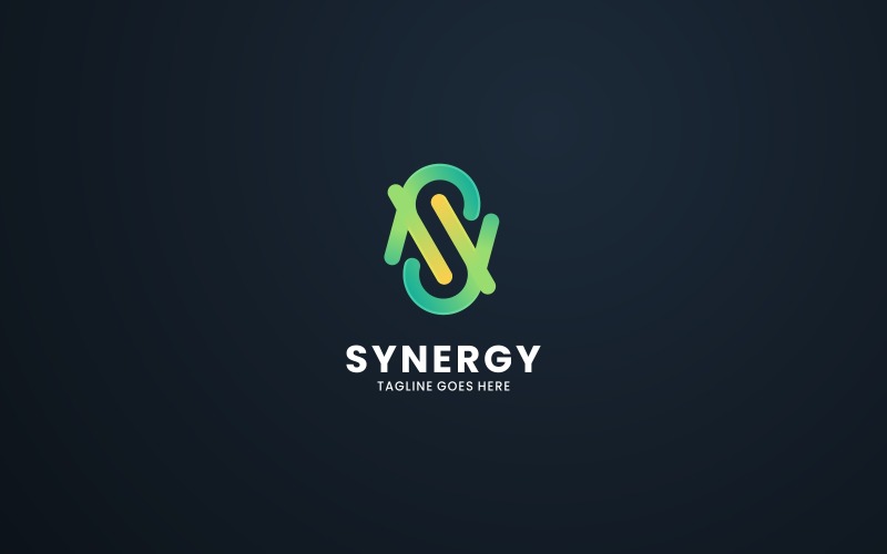 Synergy Line Gradient Logo #278832 - TemplateMonster