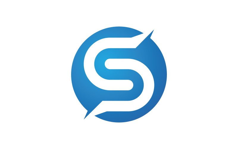 Letter S logo template. Vector illustration. V3