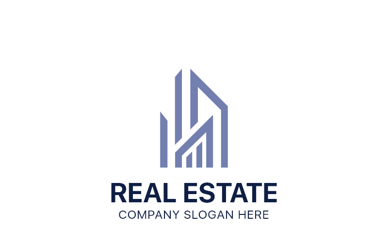 Modern Unique Real Estate Logo Template - TemplateMonster