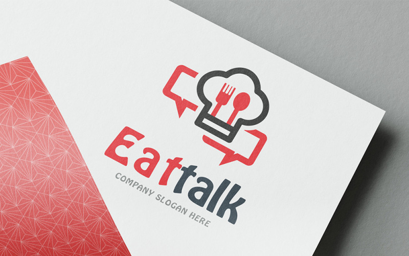 Restaurant Eat Talk Logo Template #279281 - TemplateMonster