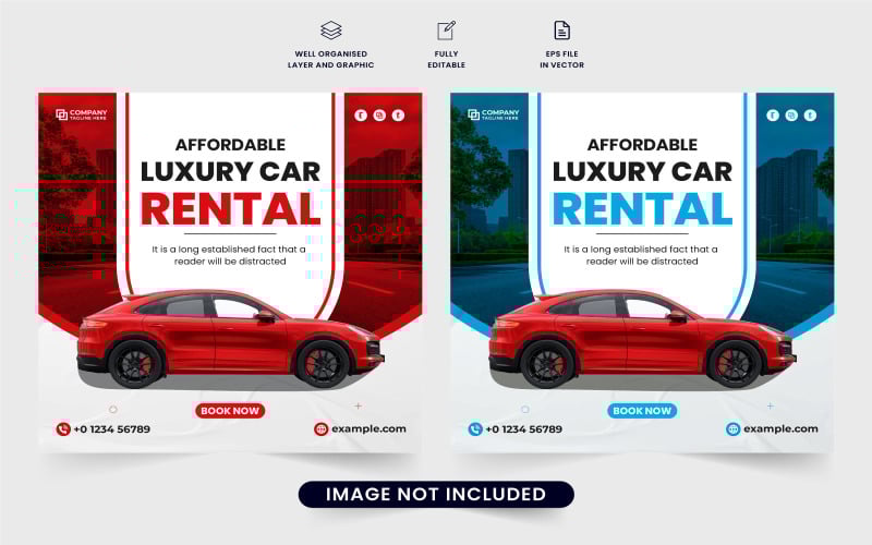 Vehicle rental business template vector - TemplateMonster