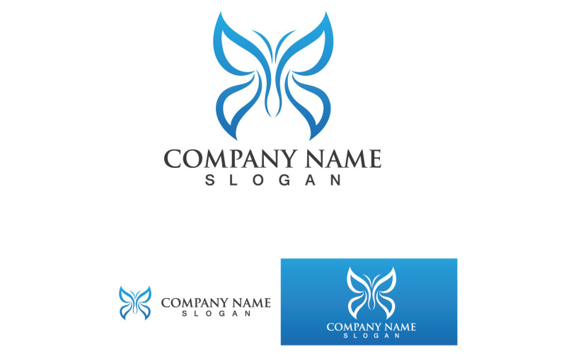 Butterfly Wing Logo And Symbol Vector Template Design V40