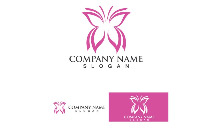 Butterfly Wing Logo And Symbol Vector Template Design V43