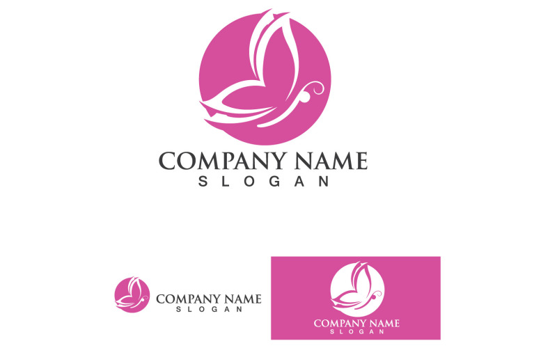Butterfly Wing Logo And Symbol Vector Template Design V55