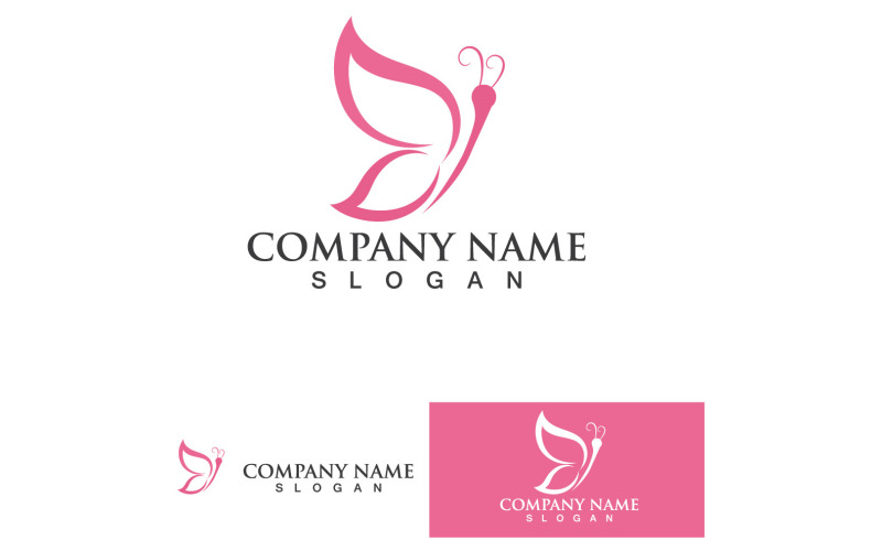 Butterfly Wing Logo And Symbol Vector Template Design V97