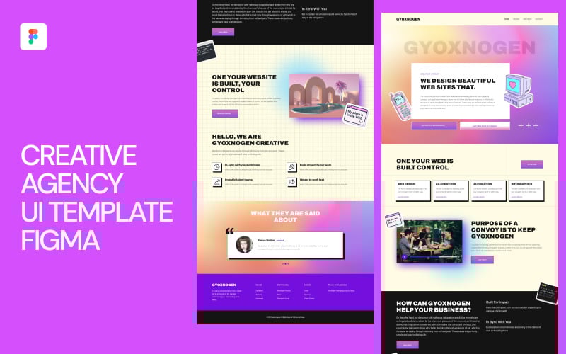 Creative Agency UI Template Figma #279679 - TemplateMonster