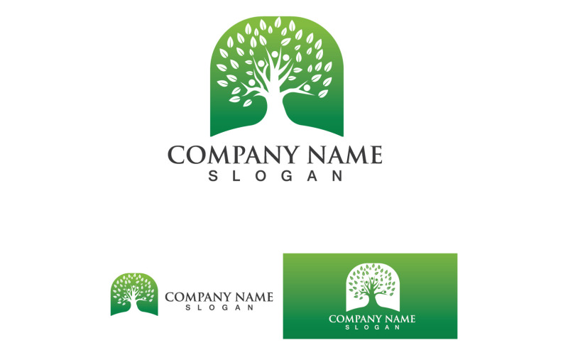 People Tree Vector Logo Template Illustration Design V2