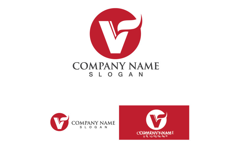 V Logo And SYmbol Vector Template Design V11