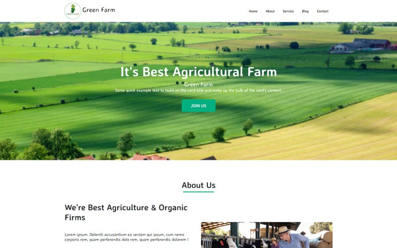 Free Agriculture Website Templates - Create a Free Farm & Agro Products ...