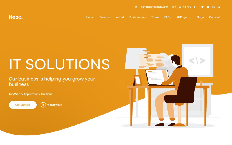 Indisoft - Software Company Website Template
