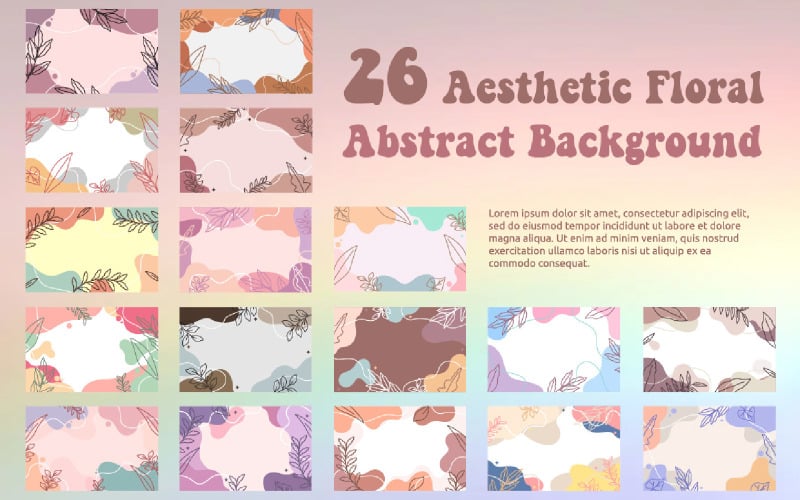 26 Aesthetic Floral Abstract Background - TemplateMonster
